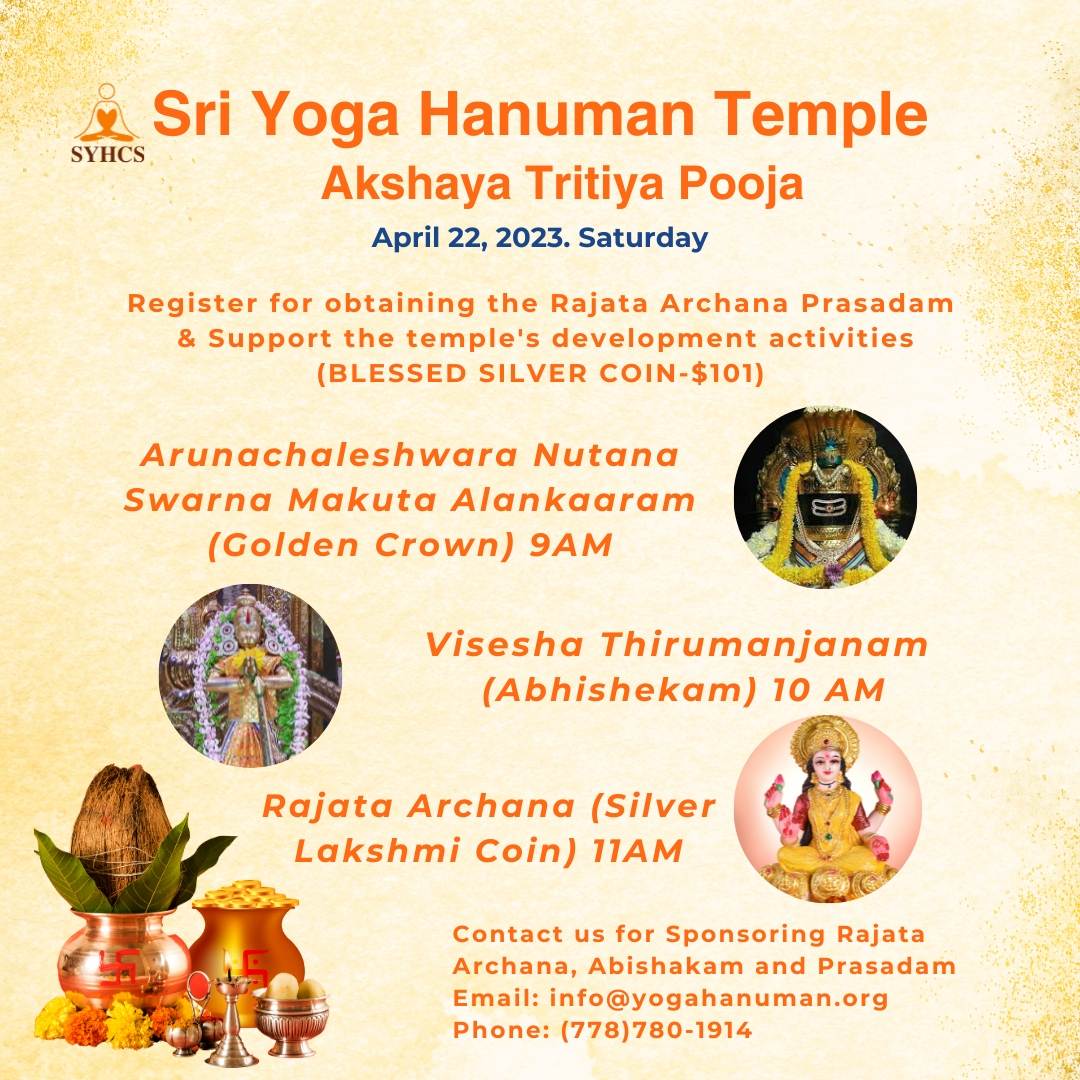 Sri Yoga Hanuman Temple - Akshaya Thritiya Celebrations - 2023 - ATI ...