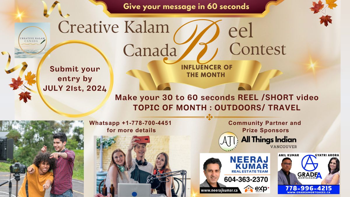Creative Kalam Canada Brings A Reel Contest - ATI Vancouver